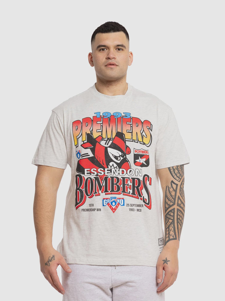 Essendon Bombers Mitchell & Ness 1993 Premiers Vintage Champions Tee ...